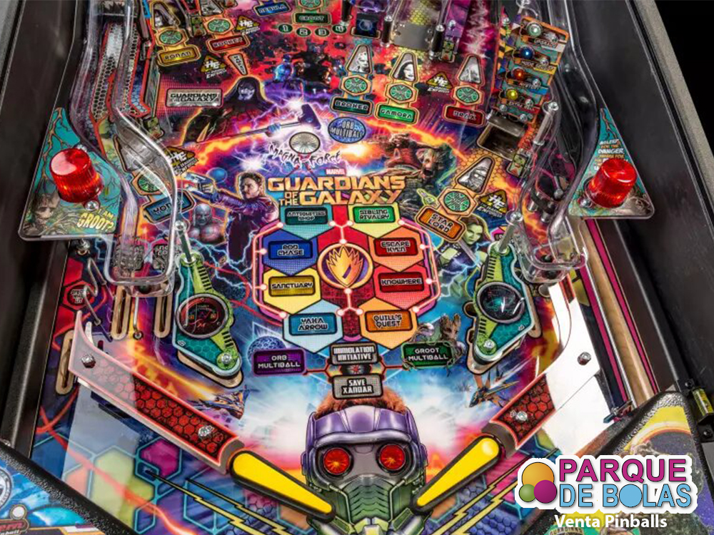 Pinball Guardianes de la Galaxia - Parquedebolas.com